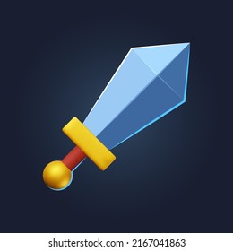 3d Sword Object Symbols Game Elements Stock Vector (Royalty Free ...