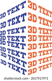 3d Text Blue Orange Color Stock Vector (Royalty Free) 2017917971 ...