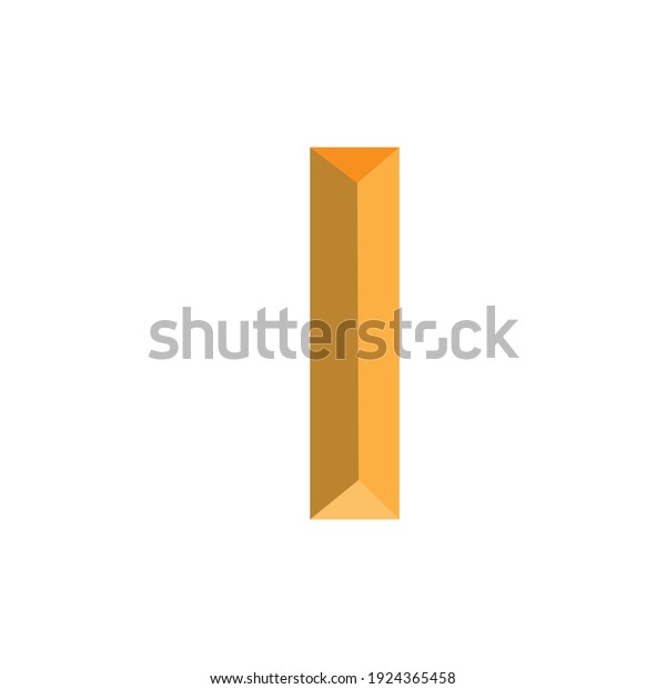 3d Text Orange Alphabet Big Letter Stock Vector (Royalty Free ...