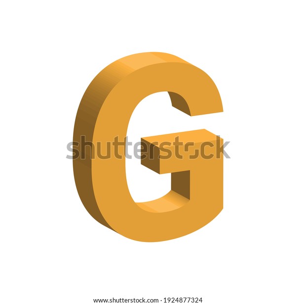 3d Text Orange G Alphabet Big Stock Vector (Royalty Free) 1924877324 ...