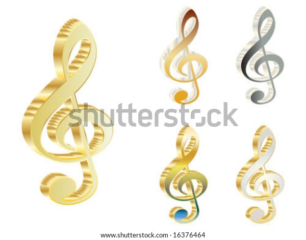 3d Treble Clef Vector Illustration Stock Vector (Royalty Free) 16376464 ...