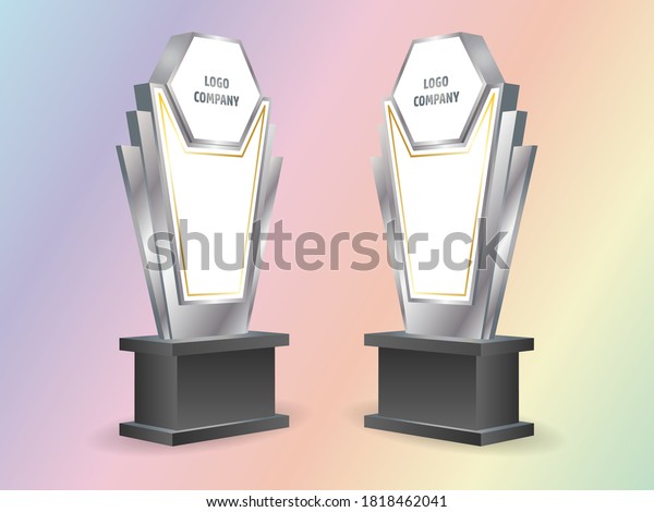 3d Trophy Award Icon Blank Space Stock Vector (Royalty Free) 1818462041 ...