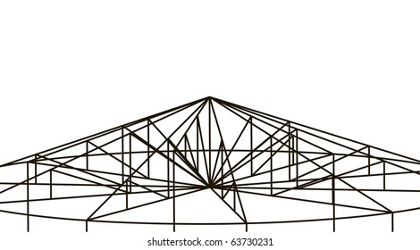 3d Truss Structure Building Background Stock Vector (Royalty Free ...