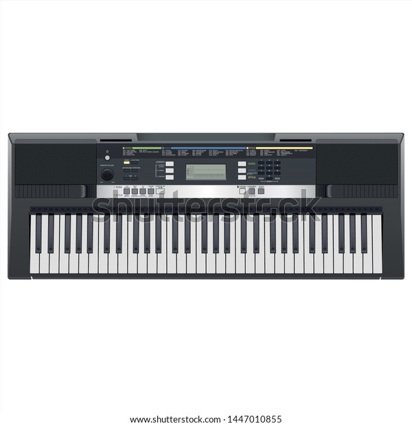 3d Vector Drawing Digital Piano Isolated Stock Vector (Royalty Free ...