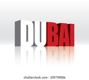 3d Vector Dubai Word Text Flag Stock Vector (Royalty Free) 109739006 ...