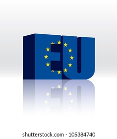 3d Vector Eu European Union Word Stock Vector (Royalty Free) 105384740 ...
