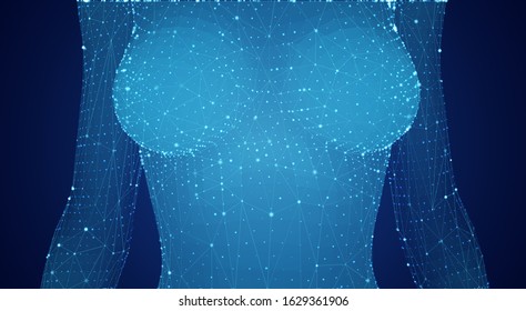 3d Vector Female Body Dots On Stock Vector (Royalty Free) 1629361906 ...