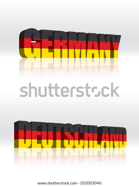 3d Vector Germany Deutschland Word Text: vetor stock (livre de direitos ...