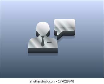 3d Vector Illustration Communication Icon Stock Vector (Royalty Free ...