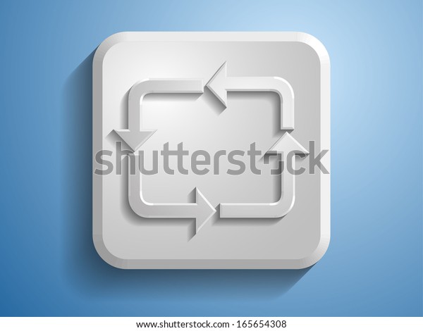 3d Vector Illustration Cyclic Icon Stock Vector (Royalty Free ...