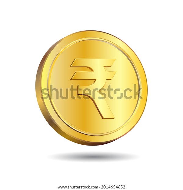 3d Vector Illustration Gold Rupee Coin Stock Vector (Royalty Free ...