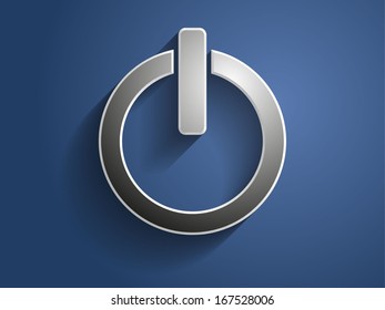 3d Vector Illustration Power Icon Stock Vector (Royalty Free) 167528006 ...