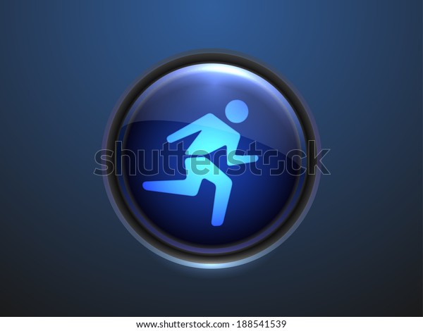 3d Vector Illustration Running Man Icon Stock Vector (Royalty Free ...