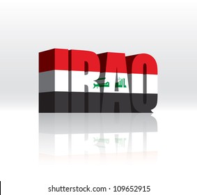 3d Vector Iraq Word Text Flag Stock Vector (Royalty Free) 109652915 ...
