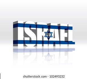3d Vector Israel Word Text Flag Stock Vector (Royalty Free) 102493232 ...