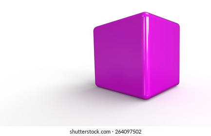 Purple Cube 3d Model Isolated On Stock Illustration 155191613