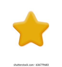 Golden Star Emoticon 3d Comic Style Stock Vector (Royalty Free ...