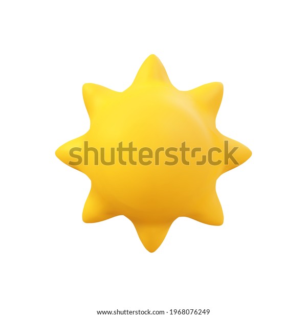 3d Vector Sun realistic illustration. Summer Solar object isolated on ...
