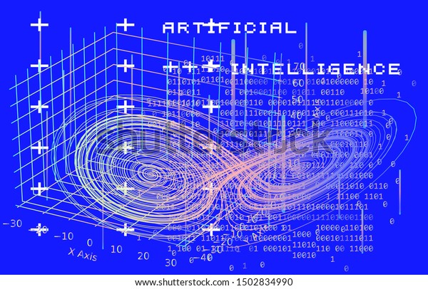 3d Vector Visualisation Lorenz Attractor System 库存矢量图（免版税）1502834990