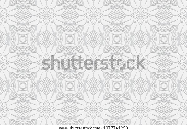 3d Volumetric Convex Embossed Geometric White Stock Vector (Royalty ...