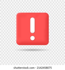 3d Warning Sign Icon Sign Symbol Stock Vector (Royalty Free) 2142458075 ...