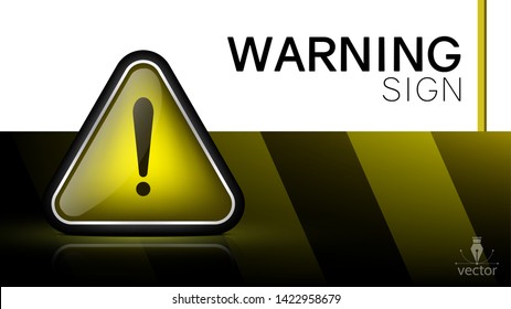 3d Warning Sign Vector Warning Sign Stock Vector (Royalty Free ...
