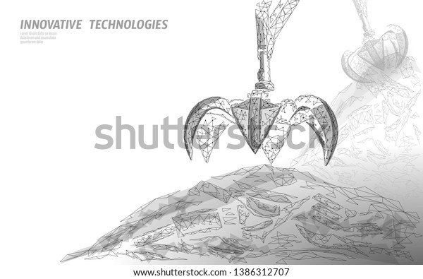 3d Waste Crane Arm Claw Low Stock Vector (Royalty Free) 1386312707 ...