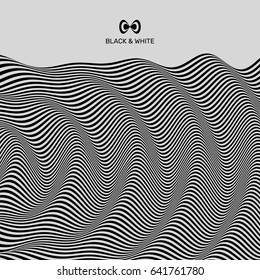 3d Wavy Background Dynamic Effect Black Stock Vector (Royalty Free ...
