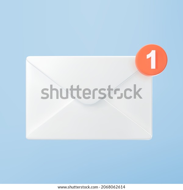 3d White Closed Mail Envelope Icon Stock Vector (Royalty Free ...