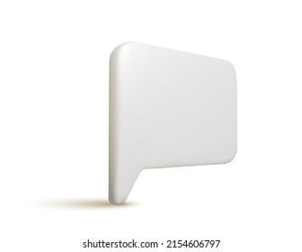 3d White Comment Icon Pictogram Vector Stock Vector (Royalty Free ...