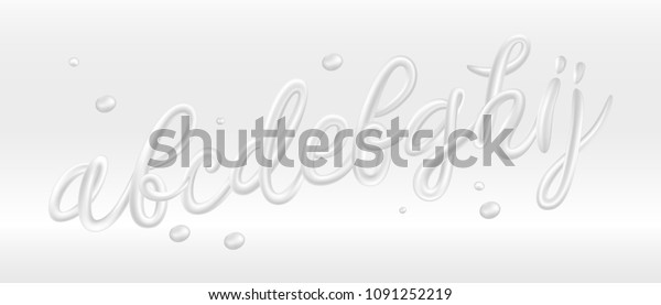3d White Letters Isolated On Background Stock Vector (Royalty Free ...