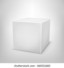 3d White Paper Cube On Light: vector de stock (libre de regalías) 360552683 | Shutterstock