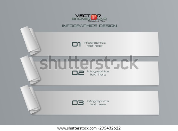 3d White Paper Infographics Design Vector: vector de stock (libre de ...