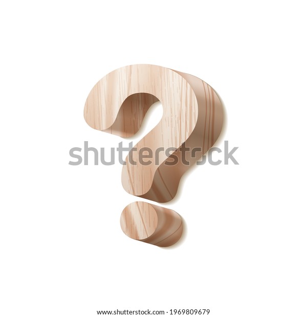 3d Wood Question Mark Education Infograph Stock Vector (Royalty Free ...