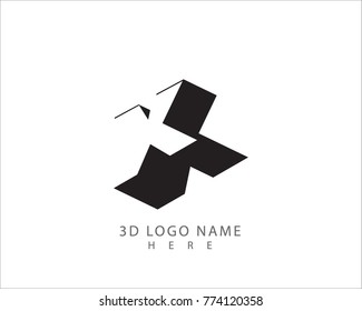 3d X Letter Vector White Background Stock Vector (Royalty Free ...
