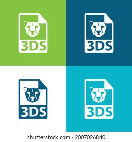 3ds File Format Symbol Flat Four Stock Vector (Royalty Free) 2007026840 ...