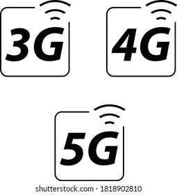 3g 4g 5g Network Icon Stock Vector (Royalty Free) 1818902810
