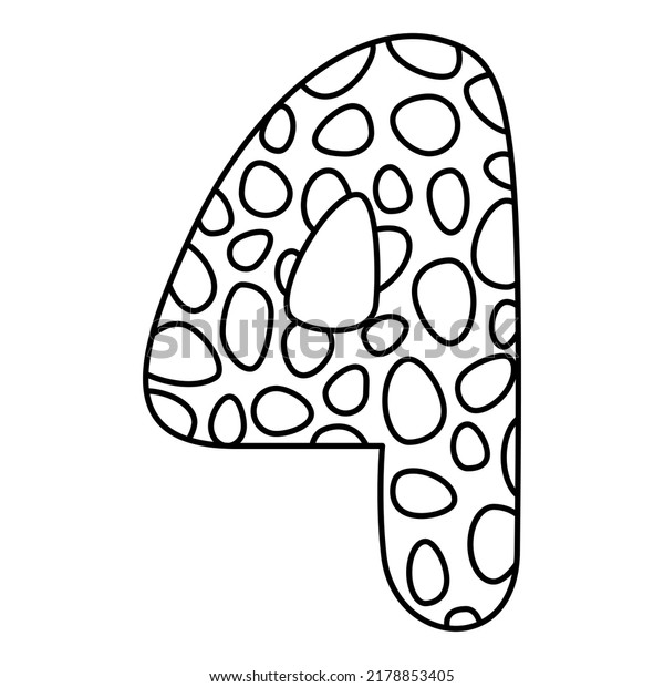 4 Arabic Numerals Coloring Book Kids Stock Vector (Royalty Free ...