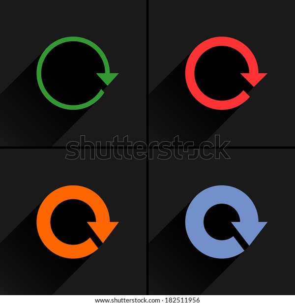 4 Arrow Icon Set 01 Reload Stock Vector (Royalty Free) 182511956 ...