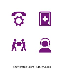 Assistance Icon Set Vector Set About Stock Vector (Royalty Free ...