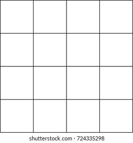 4 By 4 Grid Stock Vector (Royalty Free) 724335298 | Shutterstock