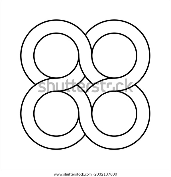 4 Circle Turn Into Logo Like Stock Vector (Royalty Free) 2032137800 ...