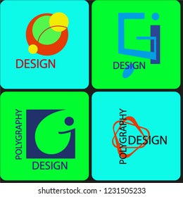 4 Coloured Logos Design Stock Vector (Royalty Free) 1231505233 ...