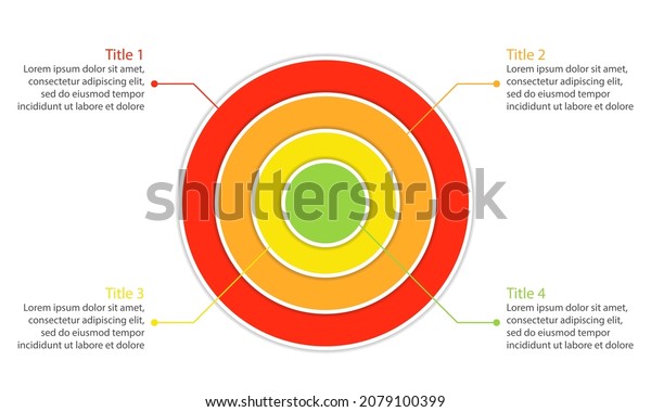 4 Concentric Circles Diagram Template Clipart Stock Vector (Royalty ...