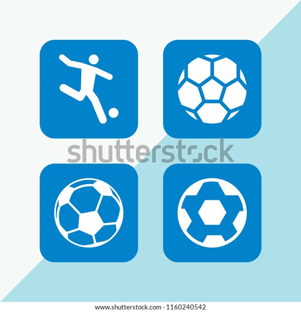 4 Forward Icons Vector Set Soccer Stock Vector (Royalty Free ...