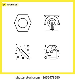 4 Icon Set Simple Line Symbols Stock Vector (Royalty Free) 1653479380 ...
