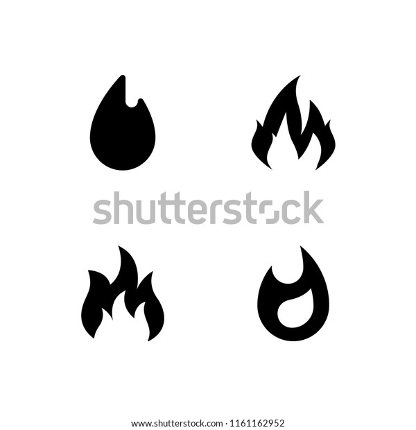 4 Inferno Icons Vector Set Flame Stock Vector (Royalty Free) 1161162952 ...