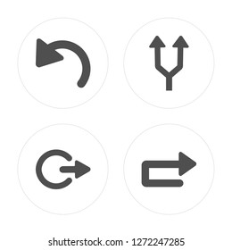 4 Left Curve Arrow Exit Right Stock Vector (Royalty Free) 1272247285 ...