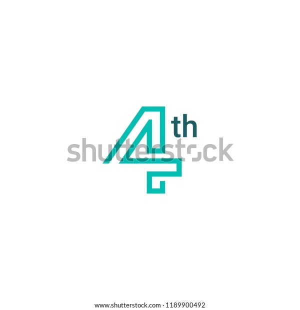4 Number Fourth 4th Ranking Vector Stock Vector (Royalty Free) 1189900492