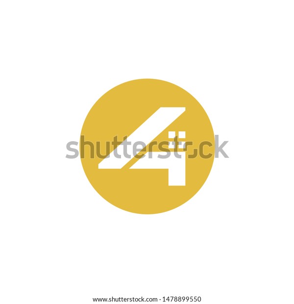 4 Number Icon Logo Design Vector Stock Vector (Royalty Free) 1478899550